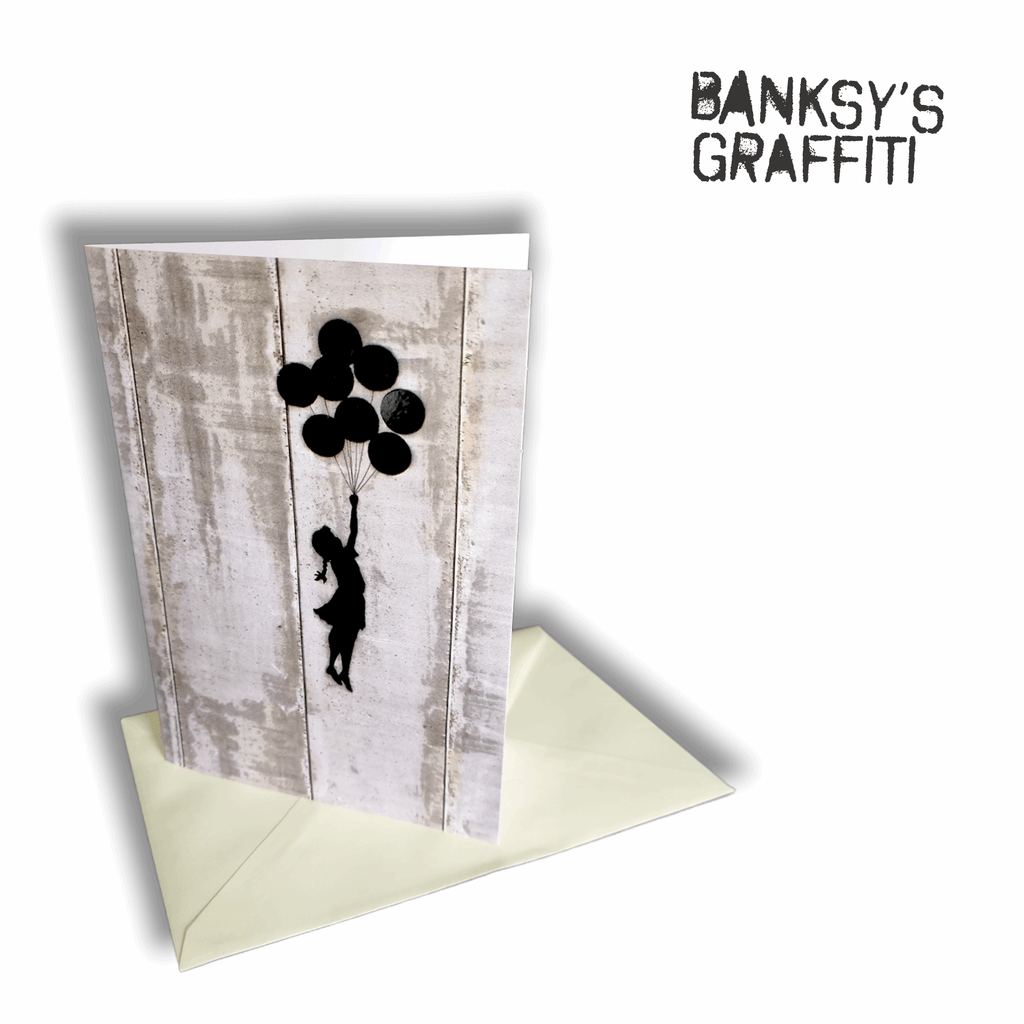 Banksy Biglietto Augurale - Girl With Balloons – Taryn x Philip Boutique