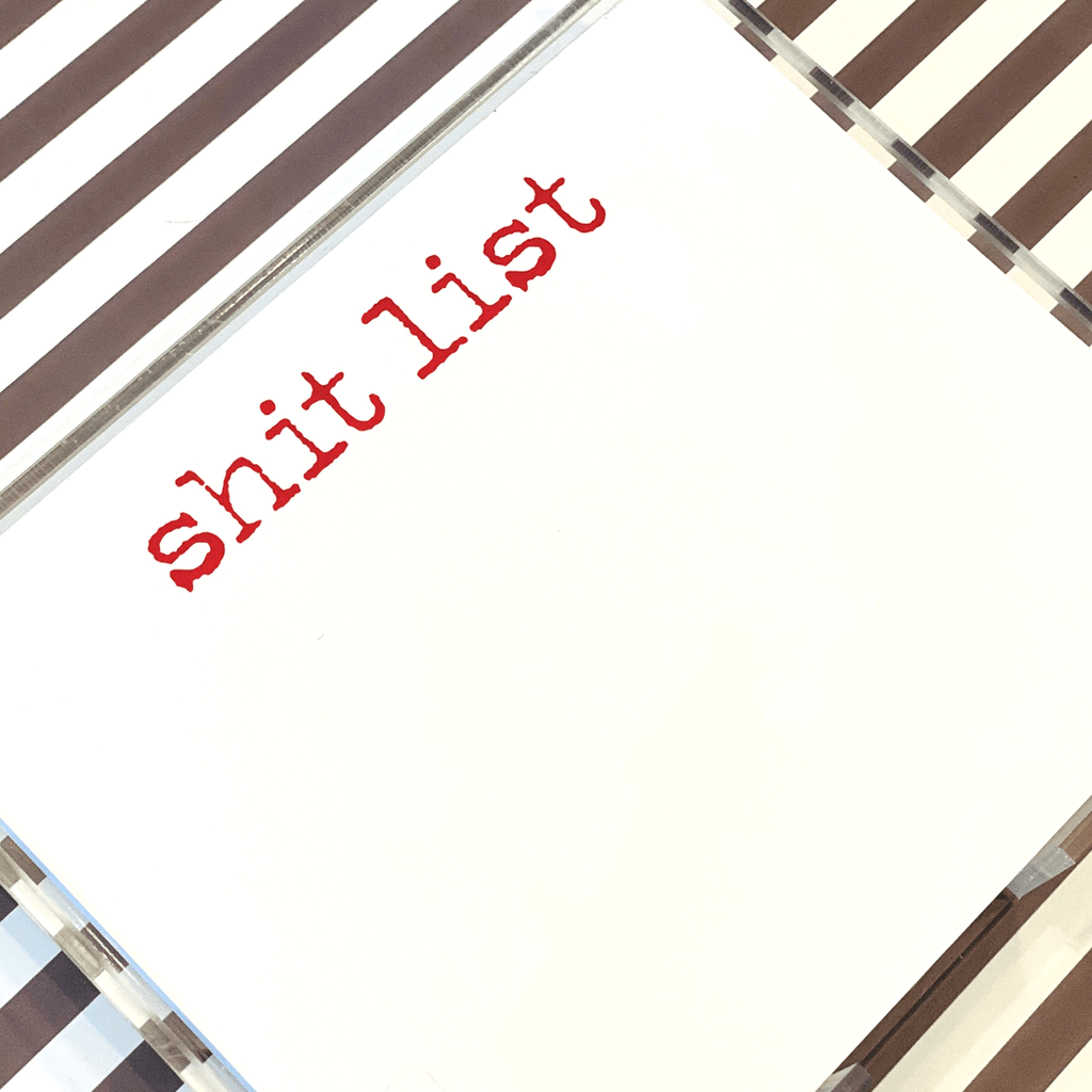 Black Ink - Notepad - Large Shit List – Taryn x Philip Boutique