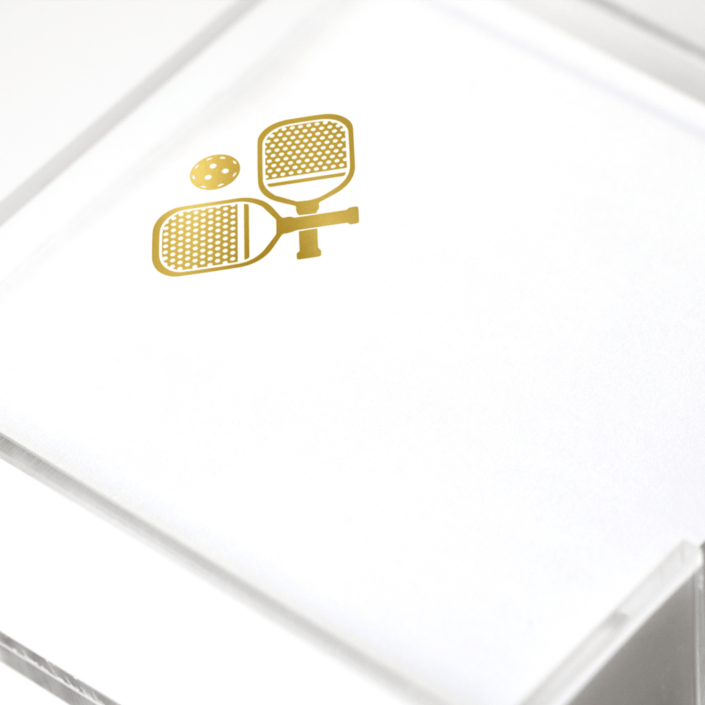 Black Ink - Notepad - Small Gold Foil Pickleball – Taryn x Philip Boutique