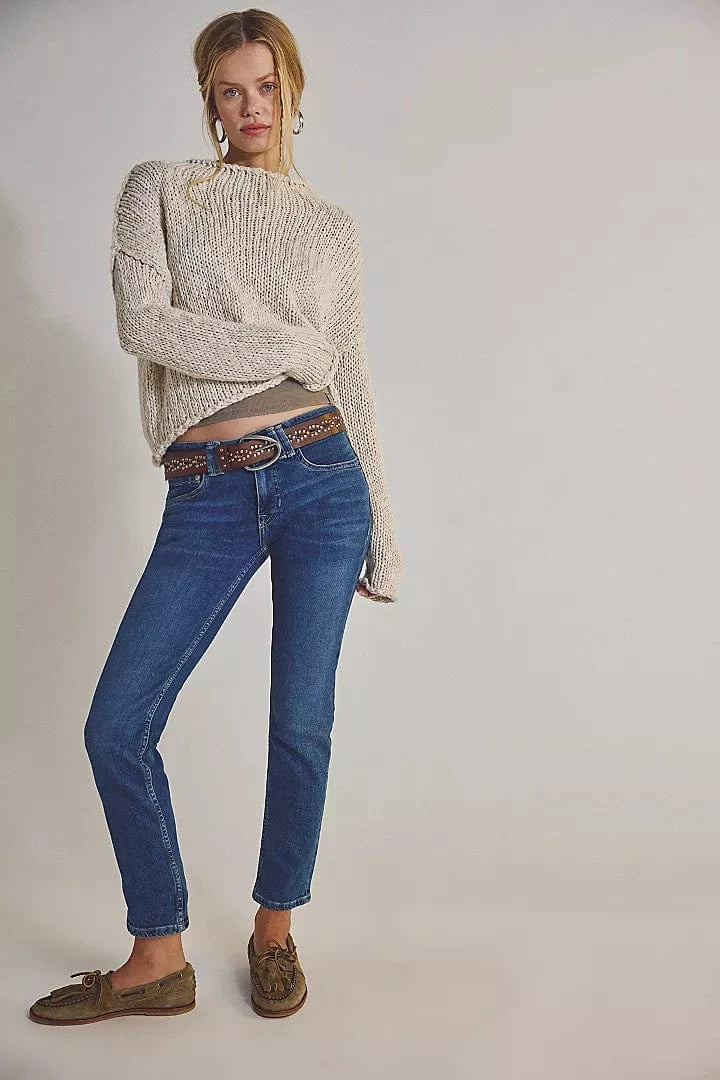 We The Free Oracle Low-Rise Slim Straight Jeans – Taryn x Philip Boutique