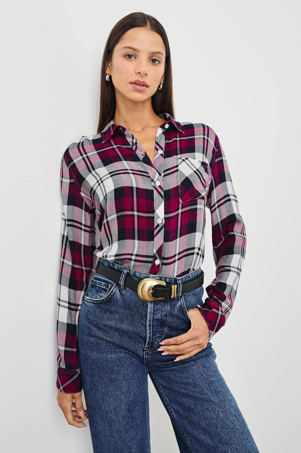 Rails Hunter Shirt in Lychee Navy – Taryn x Philip Boutique